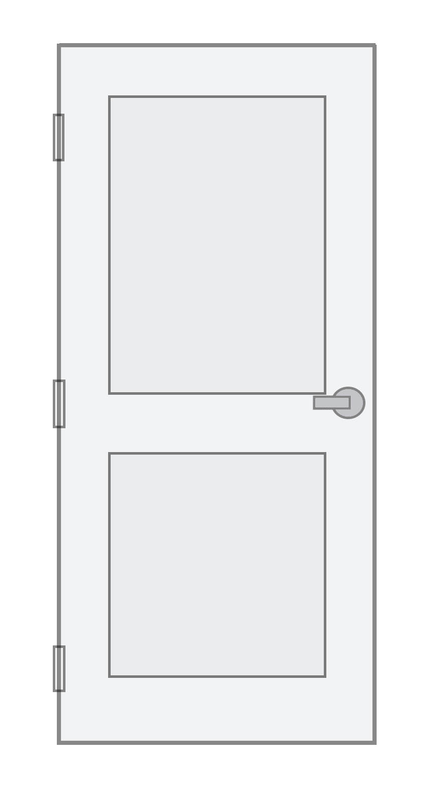 Two Panel Commercial Metal Doors - Felix Thomson