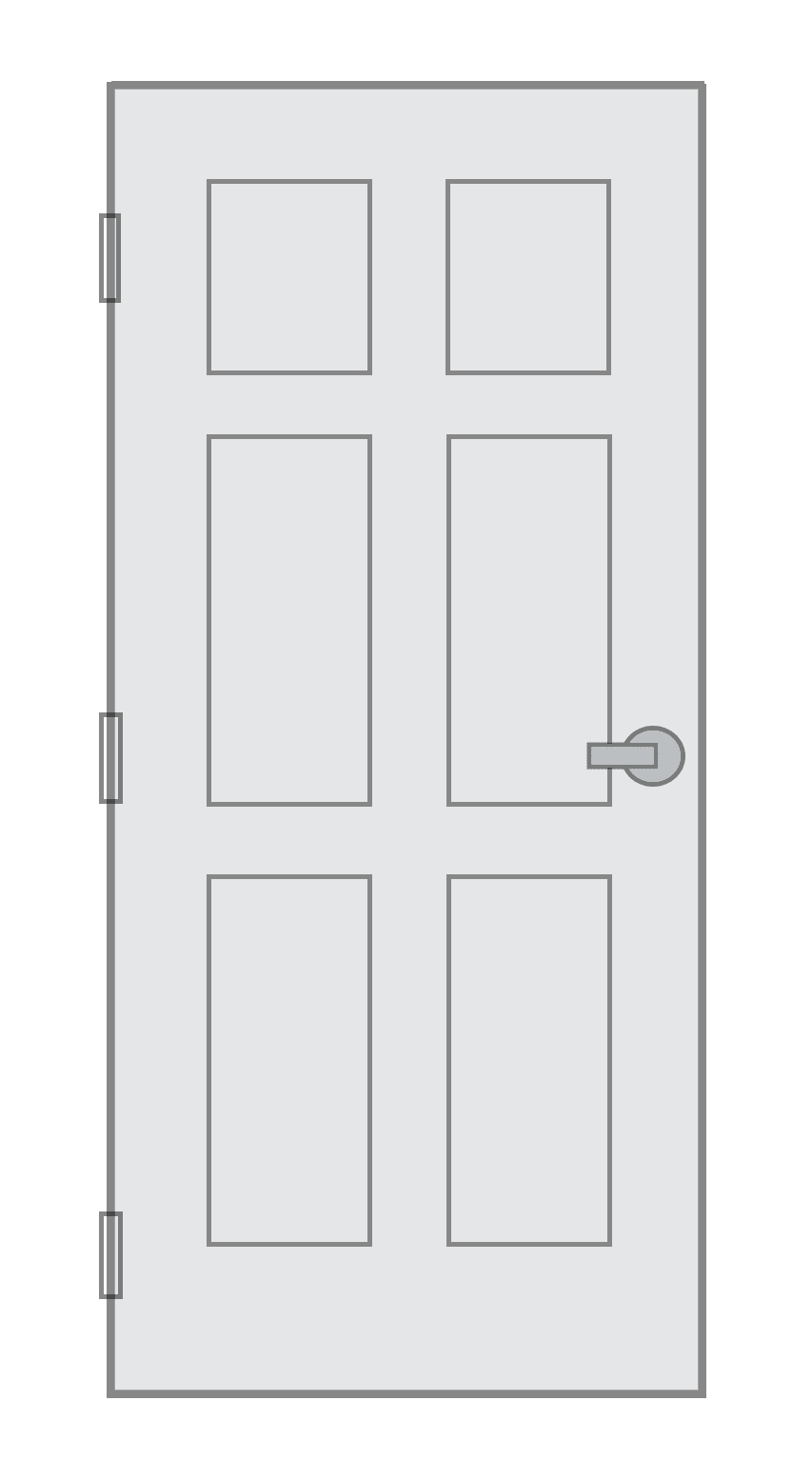 Six Panel Commercial Metal Doors - Felix Thomson